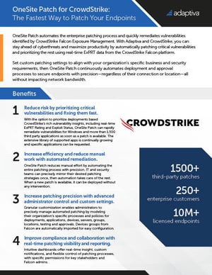 OneSite Patch for CrowdStrike Datasheet