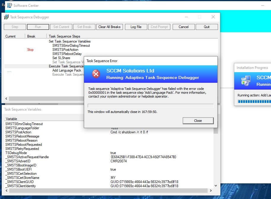 Run Your Tasks in Debug Mode with Task Sequence Debugger