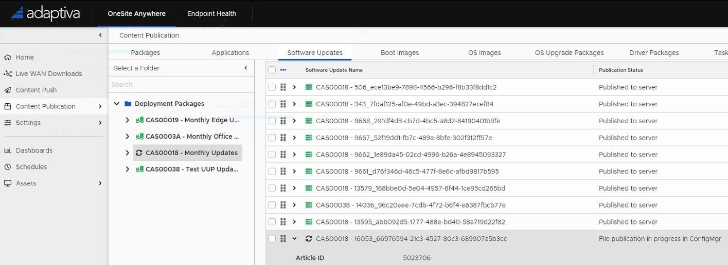 Using Unified Update Platform (UUP) with Adaptiva OneSite